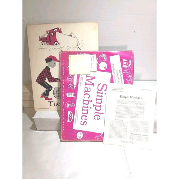 Toys | Rare 196 Complete Set 12 Large Science Charts Simple Machines ...
